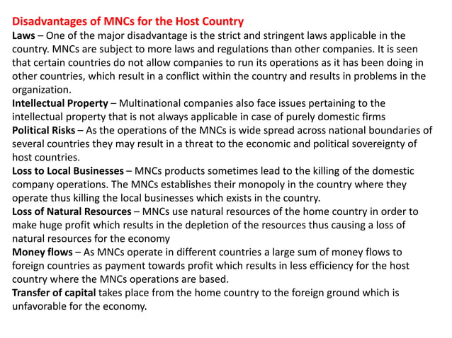 Multinational Corporations (MNCs) | PPTX | Large Business | Business