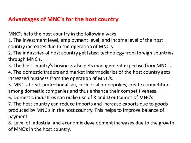 Multinational Corporations (MNCs) | PPTX | Large Business | Business