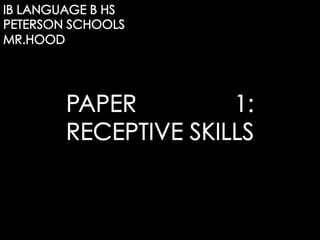 ENGLISH B PAPER 1 | PPT | Free Download