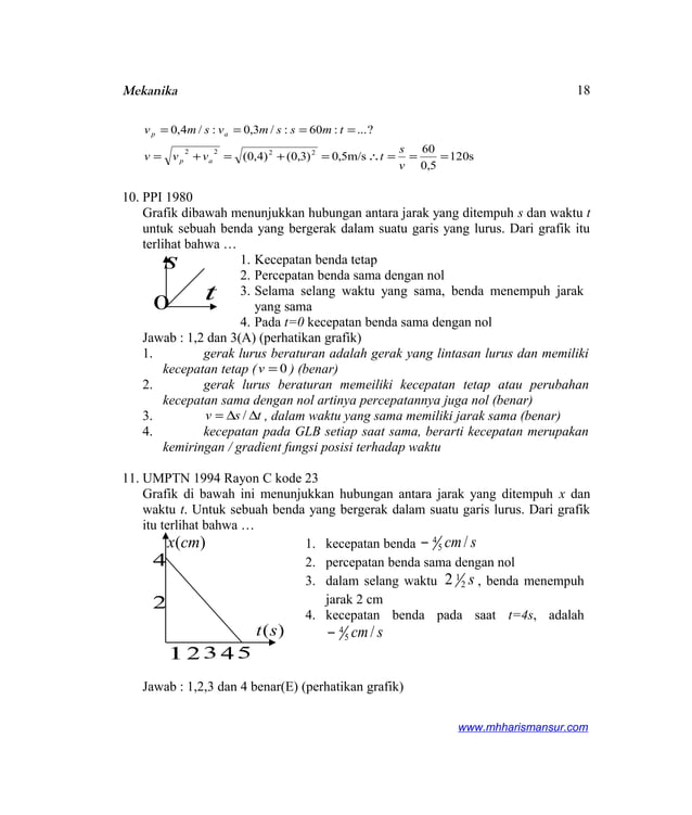 Gerak Lurus Beraturan(glb) | PDF