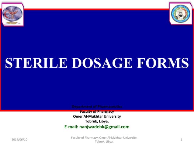 Sterile Dosage Forms | PPT