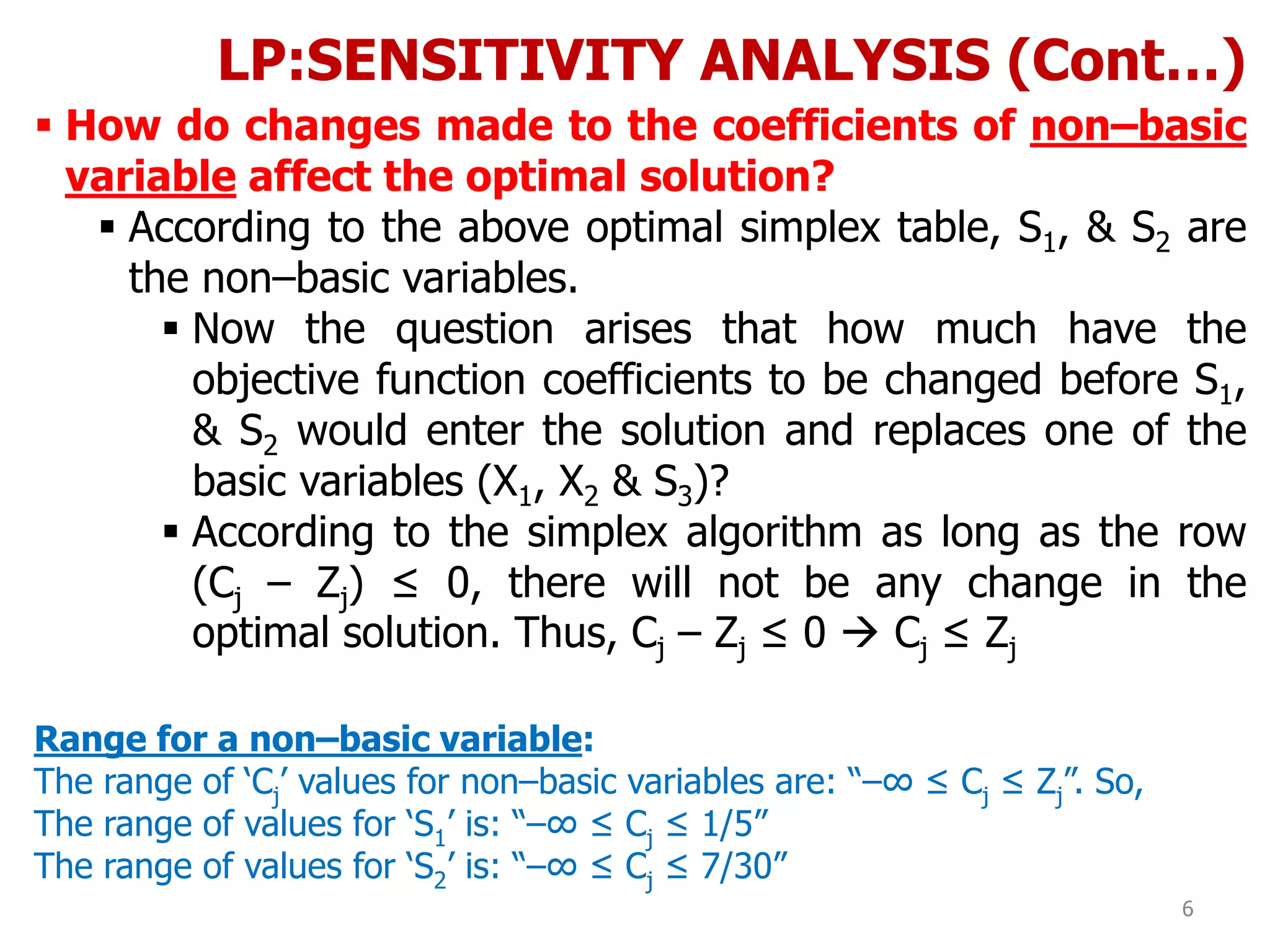 3 Linear Programming Senstivity Analysis Ppt