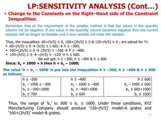 3. linear programming senstivity analysis | PDF