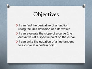 3.1 limit definition of the derivative | PPTX