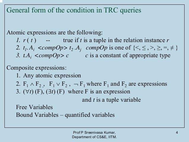 31 Tuple Relationalcalculus 