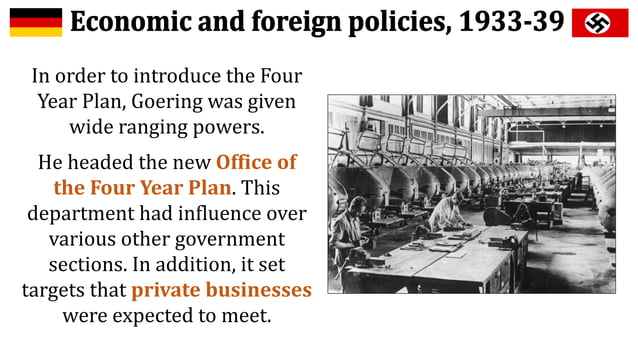 Nazi Germany - goering and the four year plan | PPTX | Economy ...
