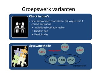 3. Samenwerkingsvormen en individualiserende werkvormen | PPTX
