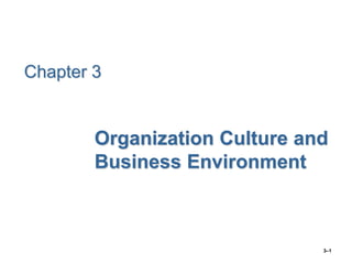 3. Organization Culture And Business Environment | PPT