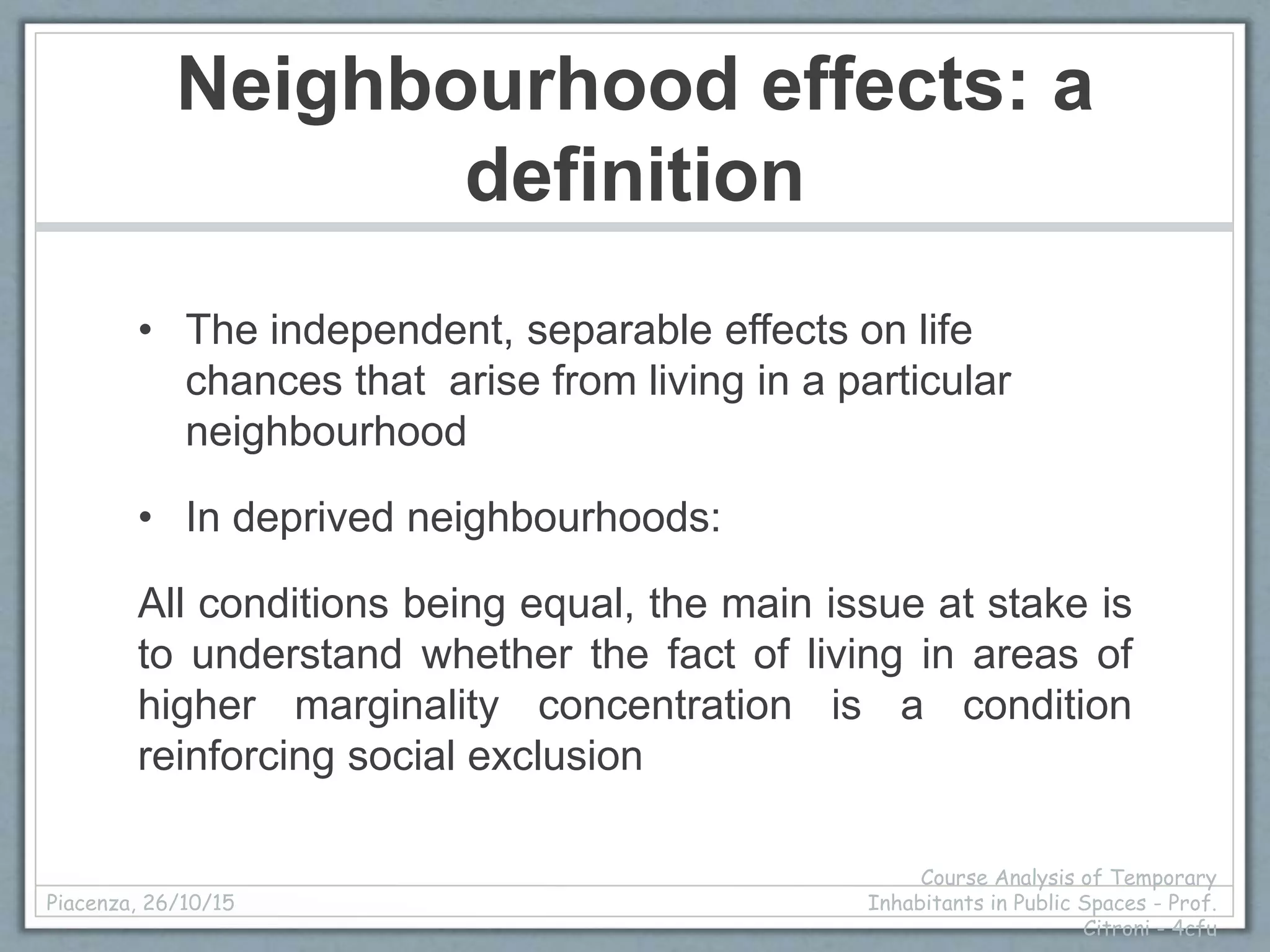 Urban marginality | PPTX