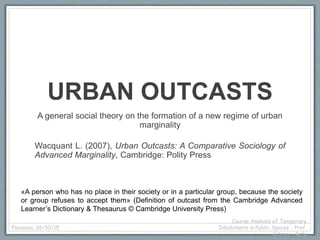 Urban marginality | PPTX
