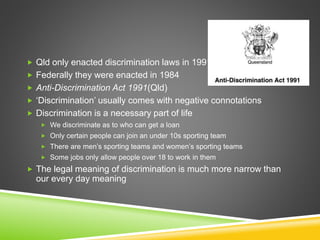 3. Discrimination & Harassment Laws | PPTX | Debated Sensitive Social ...