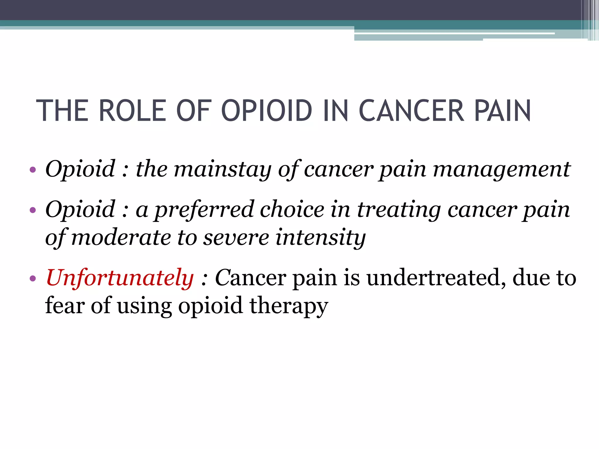 dr. Takdir - Opioid Rotation: A WAY TO BETTER ANALGESIA | PPTX