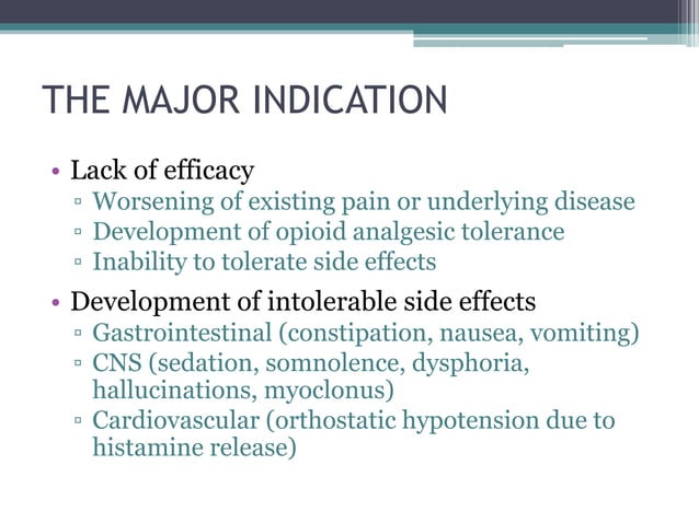 dr. Takdir - Opioid Rotation: A WAY TO BETTER ANALGESIA