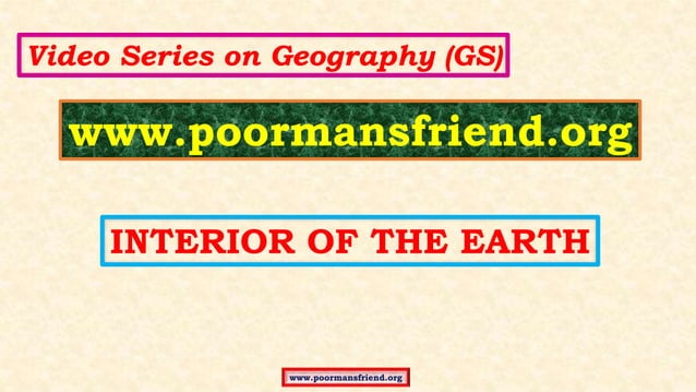 Earth's Interior UPSC IAS | PPT