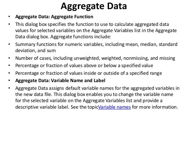 3 Chapter Iiiaggregate Data