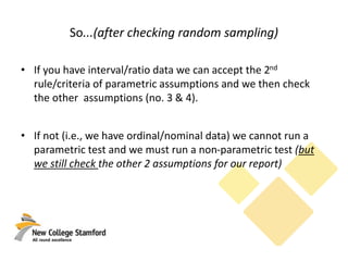 3. parametric assumptions | PPTX
