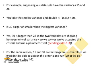 3. parametric assumptions | PPTX