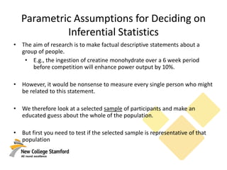 3. parametric assumptions | PPTX