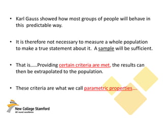 3 Parametric Assumptions Pptx