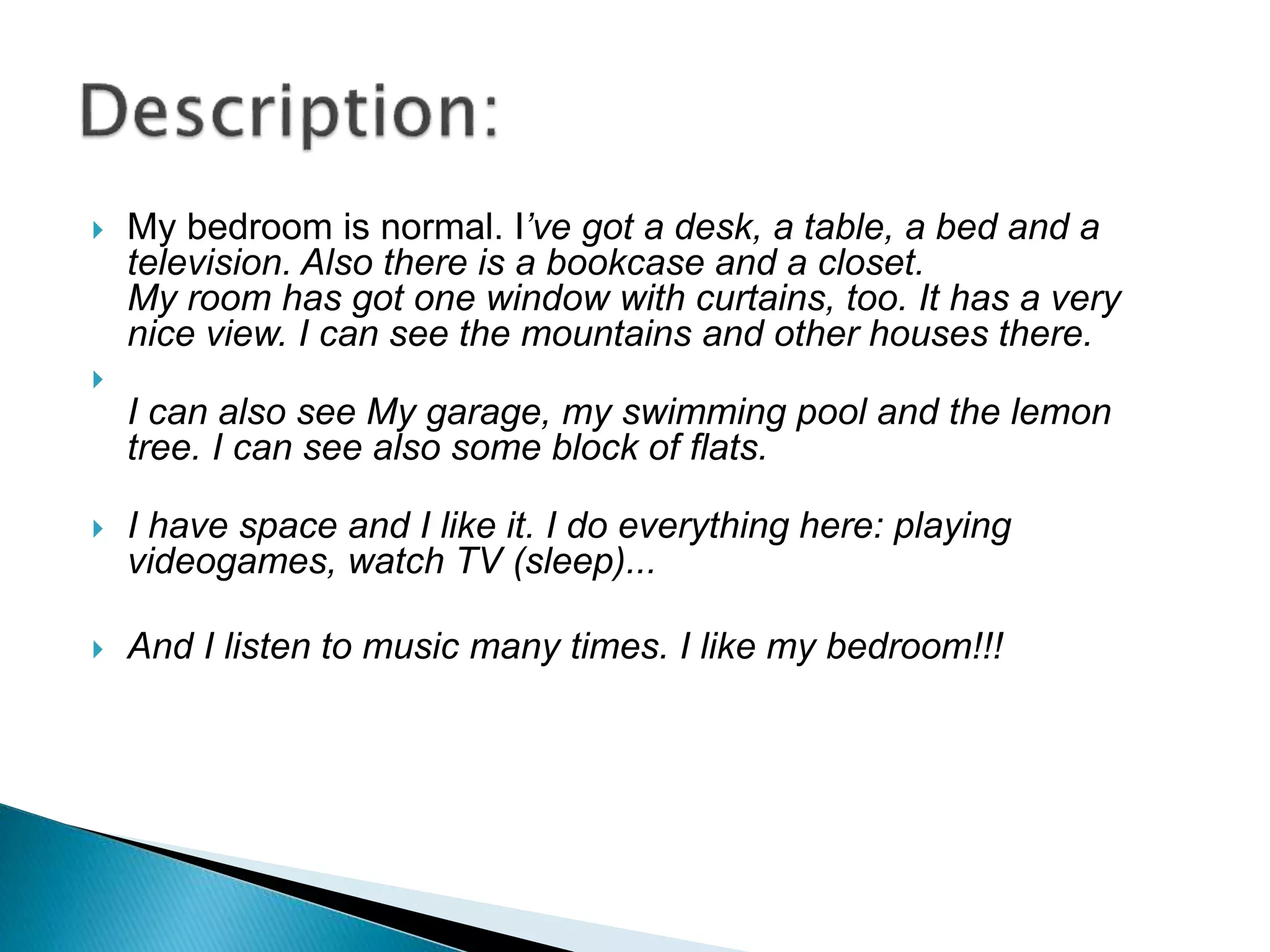 Description of a room | PPT