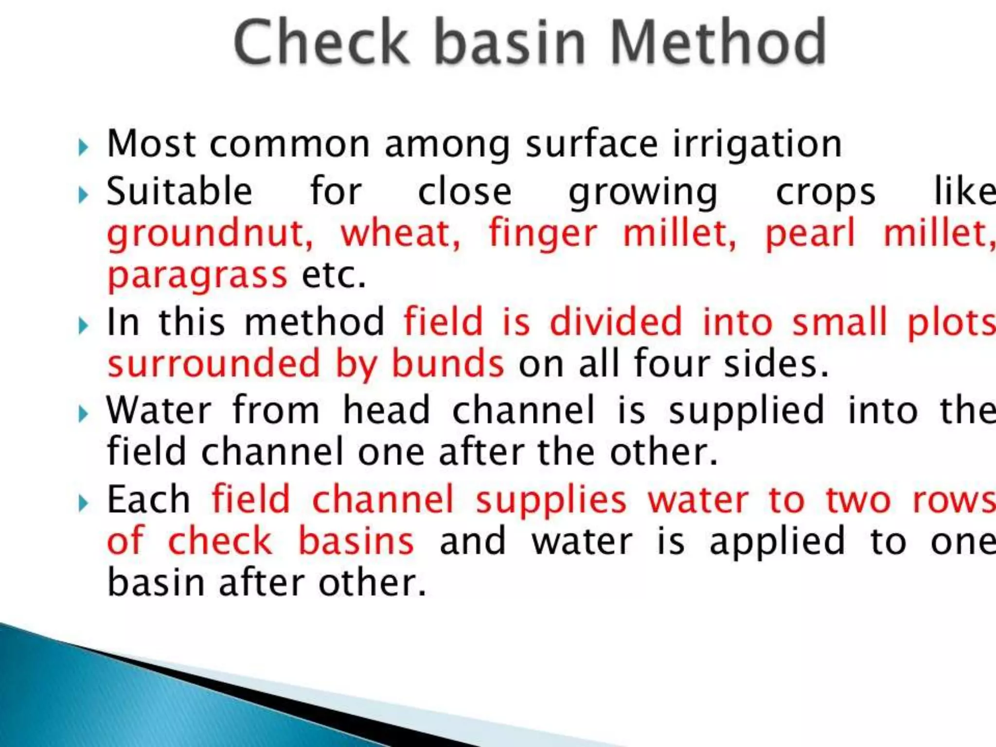 3. surface irrigation and methods basin irrigation A Lecture By Mr ...