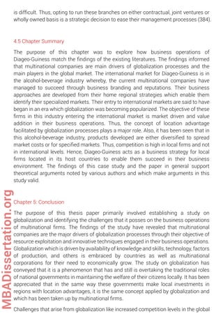 MBA Dissertation Sample on Globalization | PDF | Large Business | Business