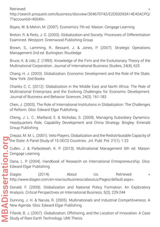 MBA Dissertation Sample on Globalization | PDF | Large Business | Business