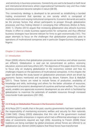 MBA Dissertation Sample on Globalization | PDF | Large Business | Business