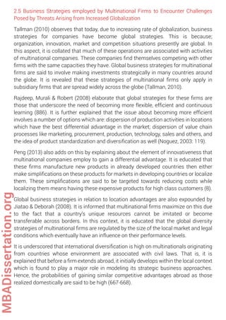 MBA Dissertation Sample on Globalization | PDF | Large Business | Business