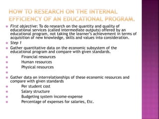 THE USE OF THE SYSTEMS APPROACH IN THE EVALUATION OF A SCHOOL SYSTEM | PPTX