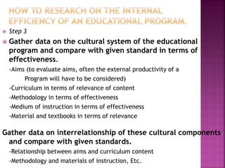 THE USE OF THE SYSTEMS APPROACH IN THE EVALUATION OF A SCHOOL SYSTEM | PPTX