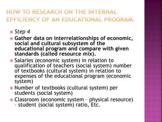 THE USE OF THE SYSTEMS APPROACH IN THE EVALUATION OF A SCHOOL SYSTEM | PPTX