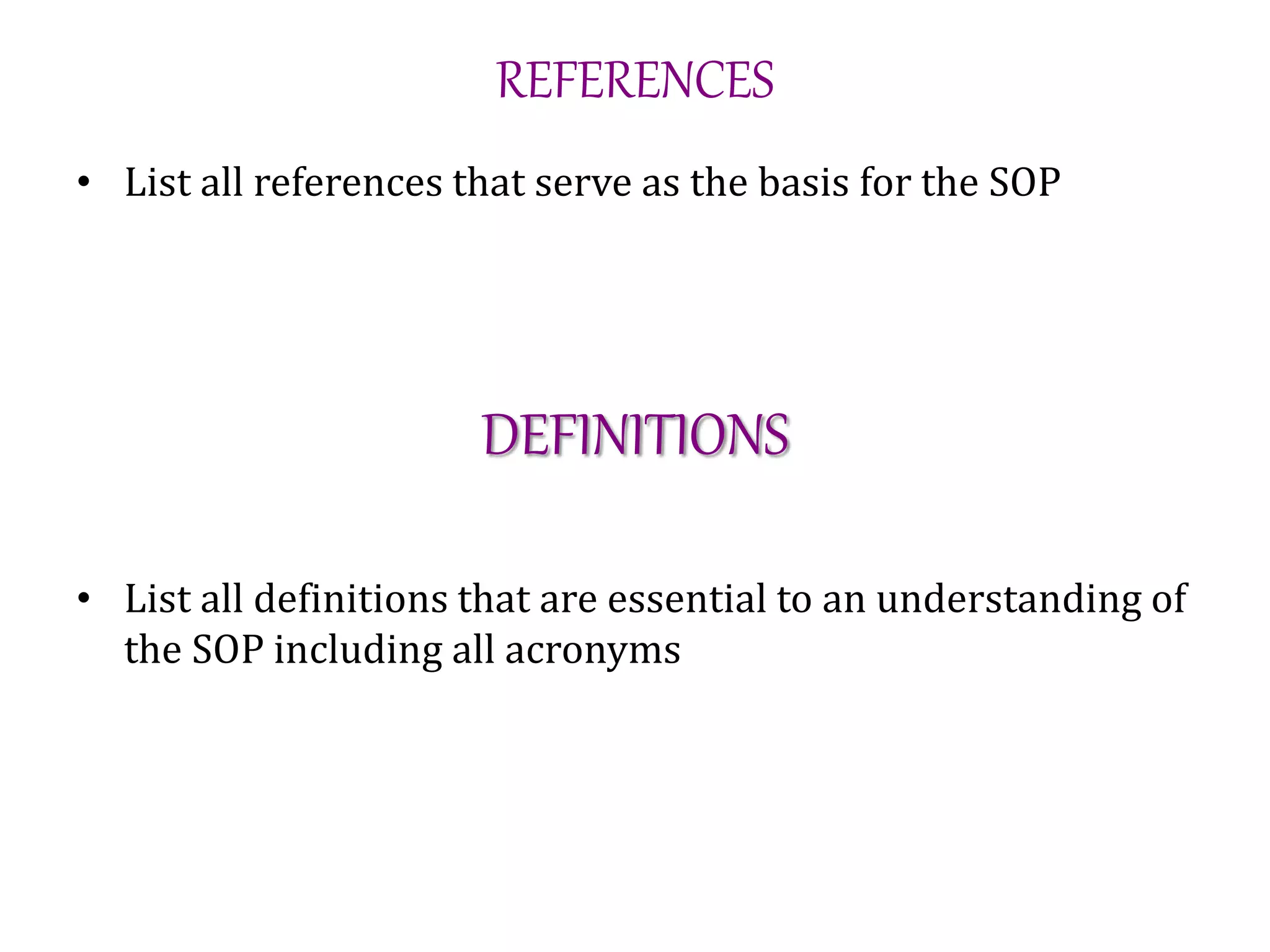 standard operating procedure | PPTX
