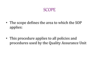 standard operating procedure | PPT