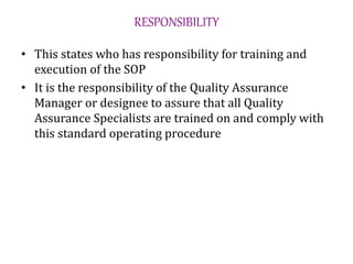 standard operating procedure | PPTX