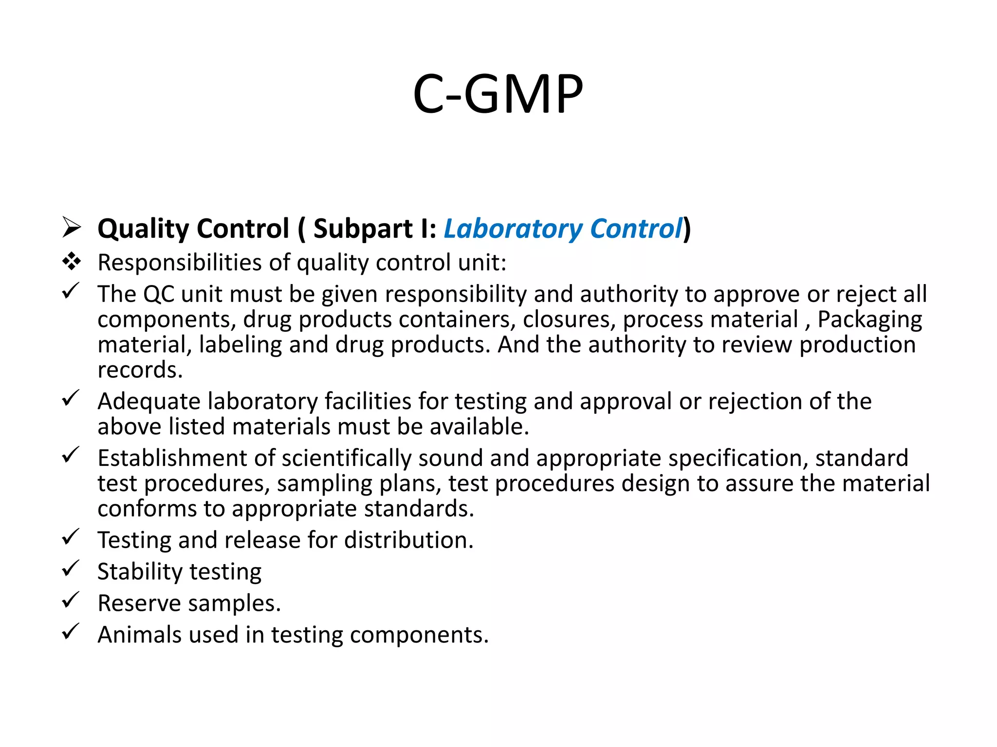 c gmp (current good manufacturing practices) | PPTX | Pharmaceutical ...
