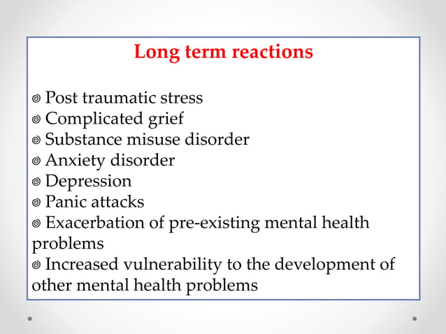 The psychological effects of natural disasters | PPTX | Mental Health ...