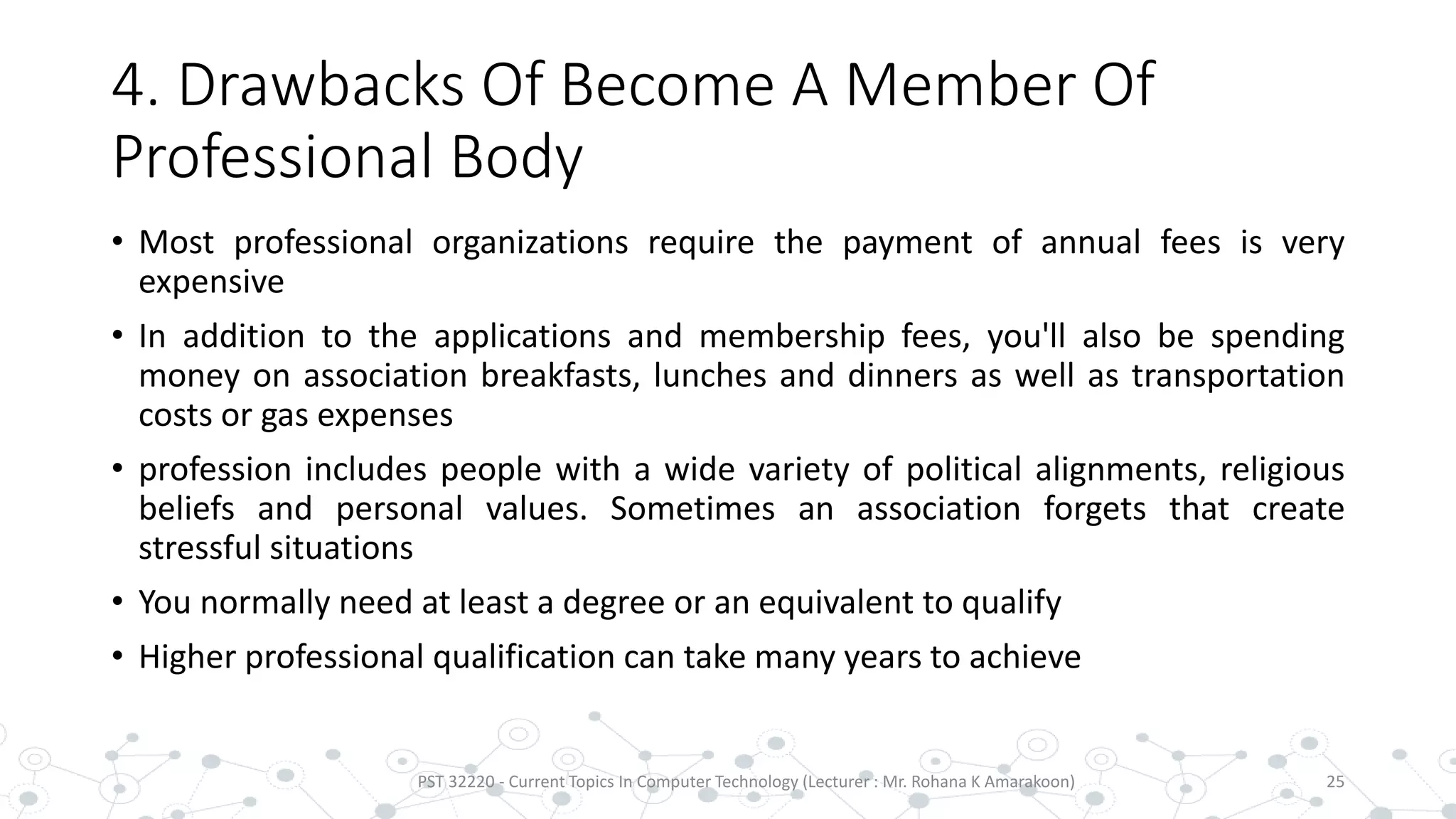 Professional bodies in IT | PPTX