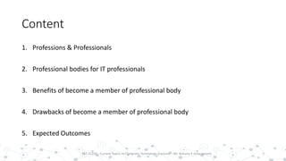 Professional bodies in IT | PPTX