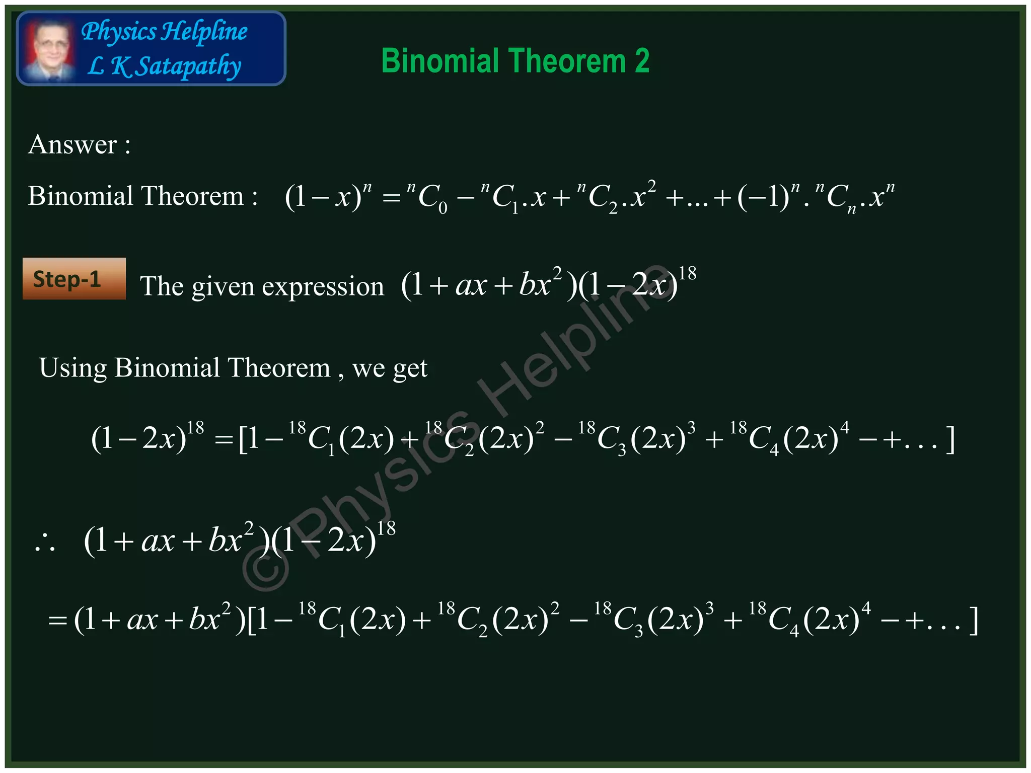 Binomial Theorem 2 | PPTX | Physics | Science