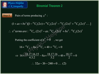 Binomial Theorem 2 | PPTX | Physics | Science