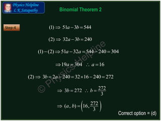 Binomial Theorem 2 | PPTX | Physics | Science