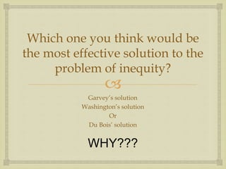 Washington, Du Bois, Garvey | PPTX