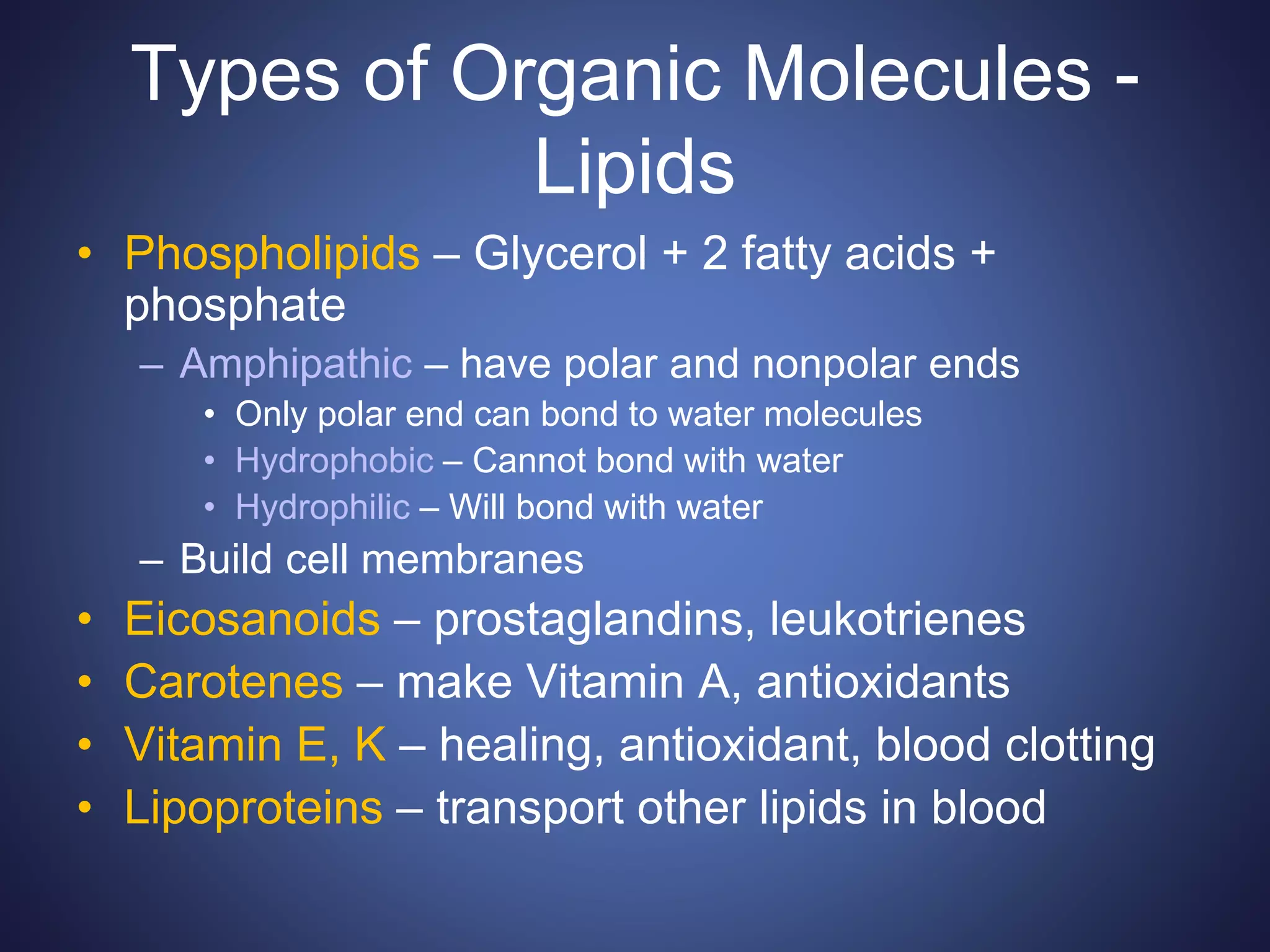 3. biological macromolecules, bio 101 | PPTX