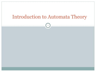 Intro automata theory | PPT