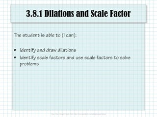 3.8.1 Dilations and Scale Factor | PDF