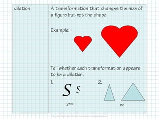 3.8.1 Dilations and Scale Factor | PDF