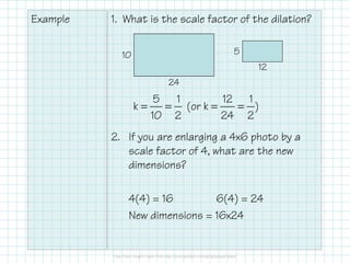 3.8.1 Dilations and Scale Factor | PDF