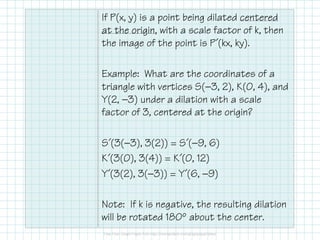 3.8.1 Dilations and Scale Factor | PDF