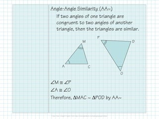 3.8.4 Triangle Similarity | PDF